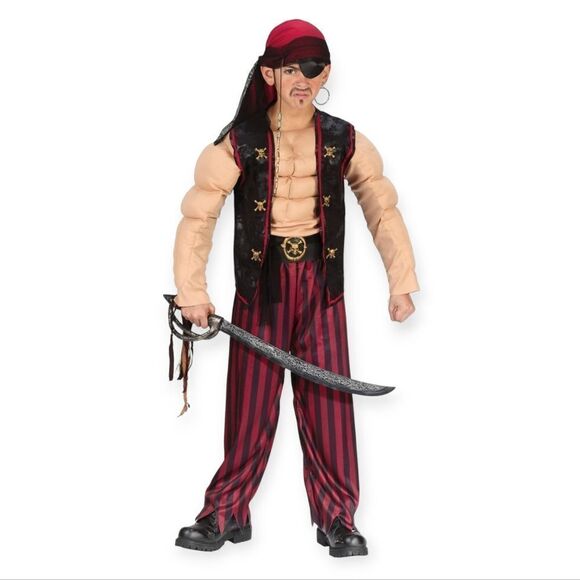 fun world | Costumes | Nwt Child Boys Muscle Piratecostume Medium ...